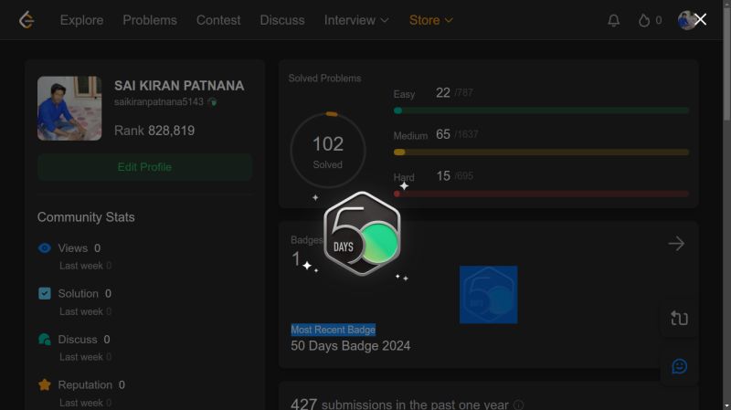 #leetcode #coding #dsa #achievementunlocked #50dayschallenge # ... #leetcode #coding #dsa #achievementunlocked #50dayschallenge # ...