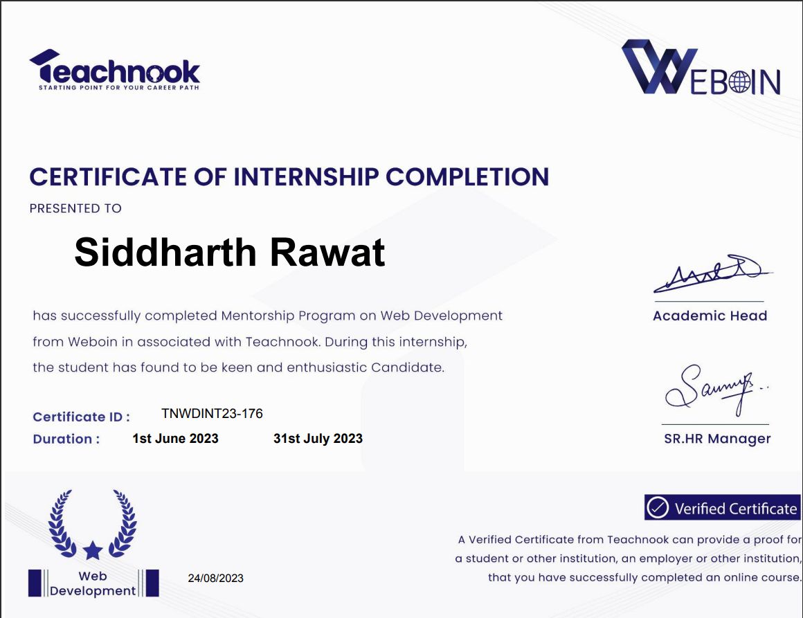 Siddharth Rawat on LinkedIn: Siddharth Rawat's successful completion of ... Siddharth Rawat on LinkedIn: Siddharth Rawat's successful completion of ...