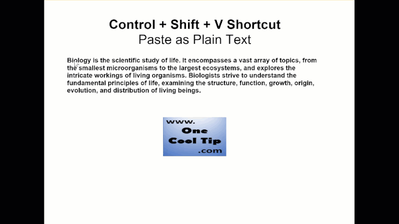 How to Paste Text Without Formatting in Microsoft Word | One Cool Tip ... How to Paste Text Without Formatting in Microsoft Word | One Cool Tip ...