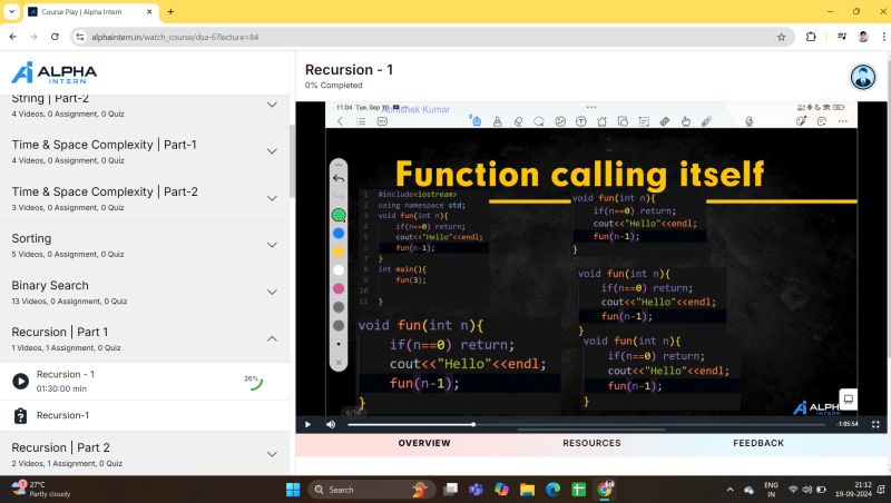 Abhishek Kumar on LinkedIn: #recursion #dsa #codinglife #alphaintern # ... Abhishek Kumar on LinkedIn: #recursion #dsa #codinglife #alphaintern # ...