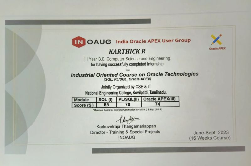 Karthick .R on LinkedIn: #oracle #sql #plsql #oracleapex #2023year # ... Karthick .R on LinkedIn: #oracle #sql #plsql #oracleapex #2023year # ...