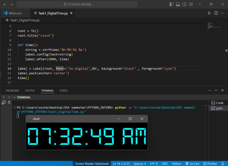 Chandan NS on LinkedIn: #python #coding #digitalclock #learning # ... Chandan NS on LinkedIn: #python #coding #digitalclock #learning # ...