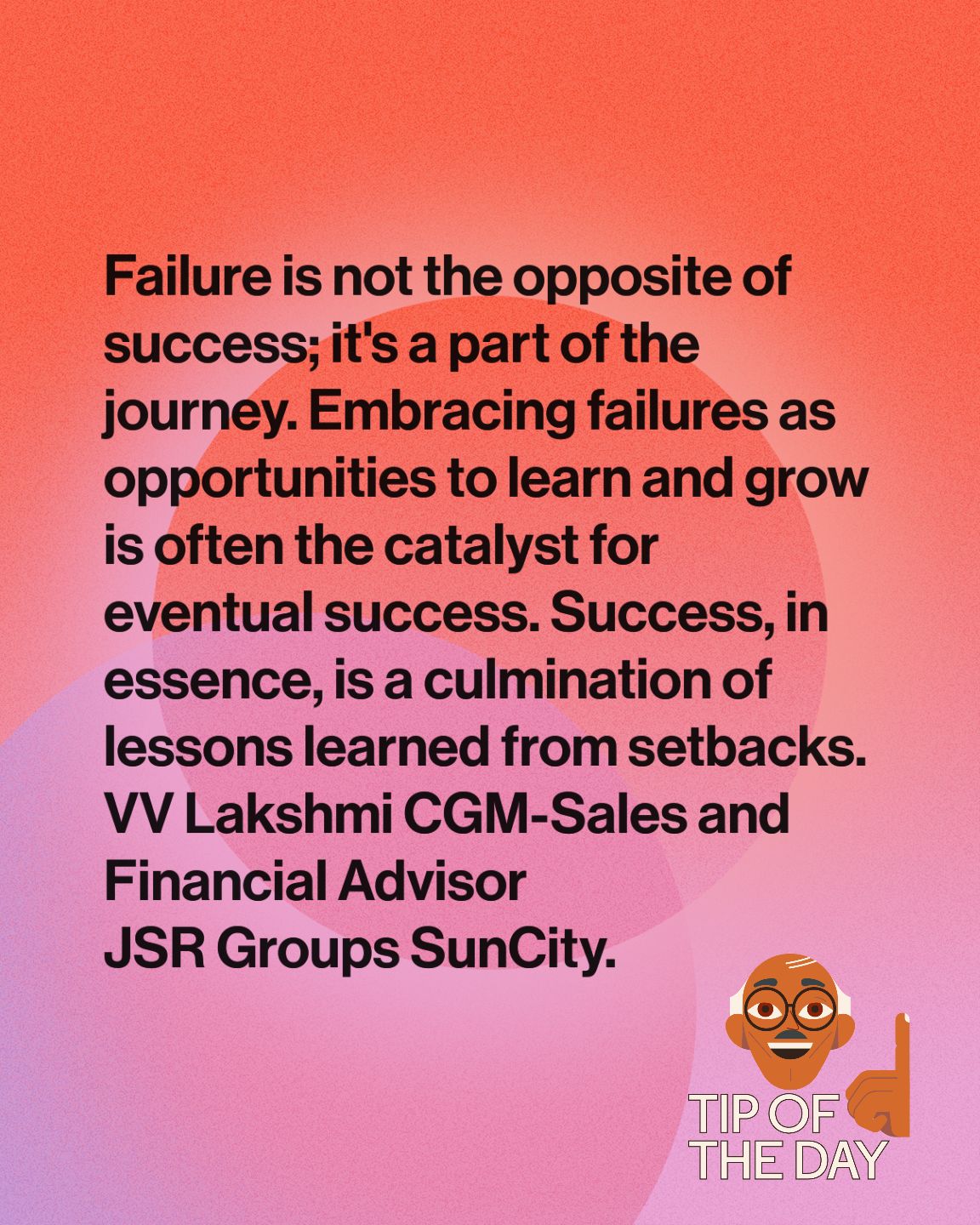 V V LAKSHMI RAMACHANDRA on LinkedIn: Lessons Learnt from failures? V V LAKSHMI RAMACHANDRA on LinkedIn: Lessons Learnt from failures?