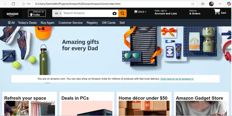 Building an Amazon Clone with HTML & CSS | Samraddhi Agrawal posted on ... Building an Amazon Clone with HTML & CSS | Samraddhi Agrawal posted on ...