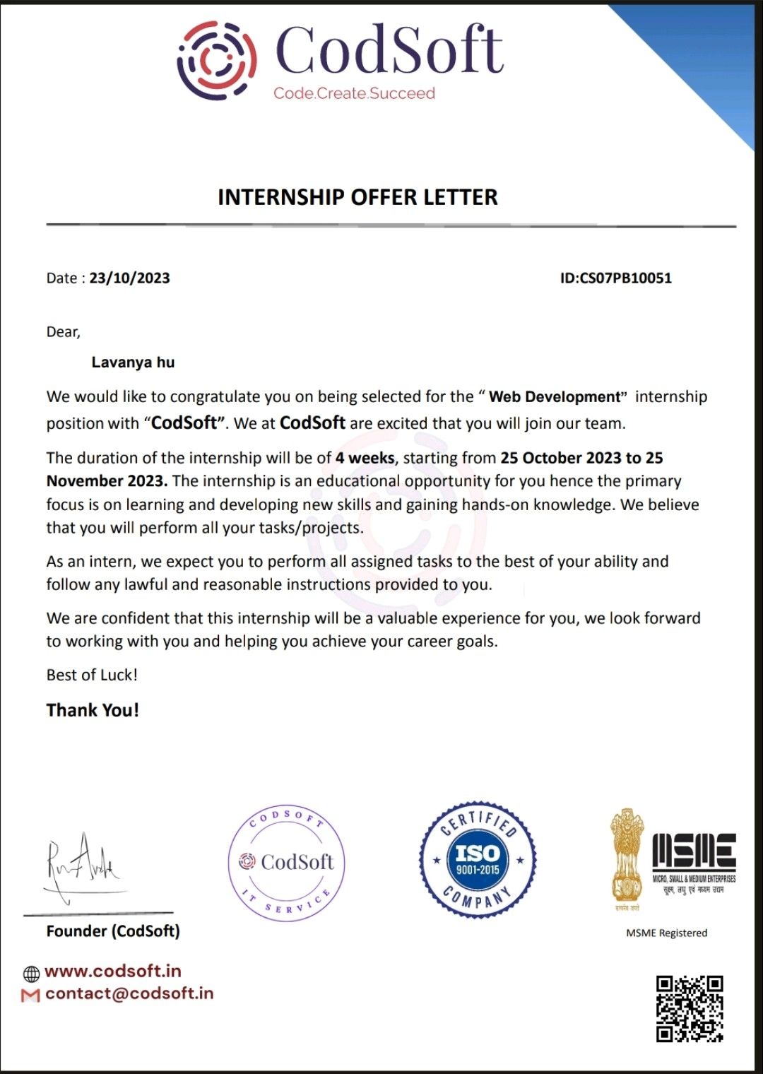 #codsoft #intern | Lavanya Hu #codsoft #intern | Lavanya Hu