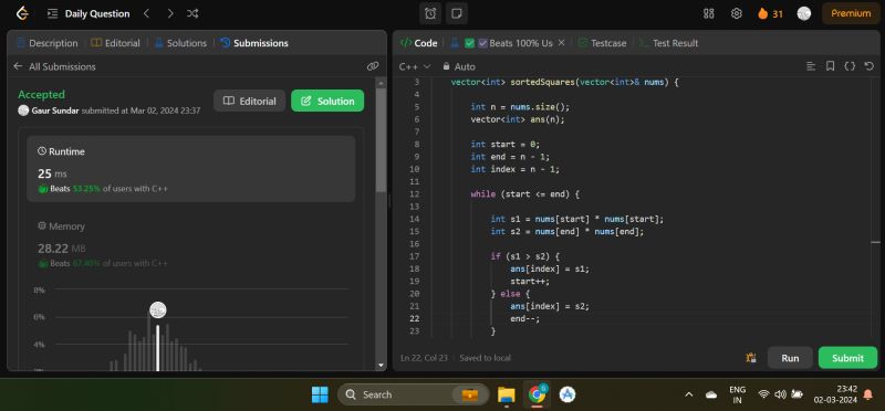 Day 2 of LeetCode Daily Challenge: sorting integers | Gaur Sundar ... Day 2 of LeetCode Daily Challenge: sorting integers | Gaur Sundar ...