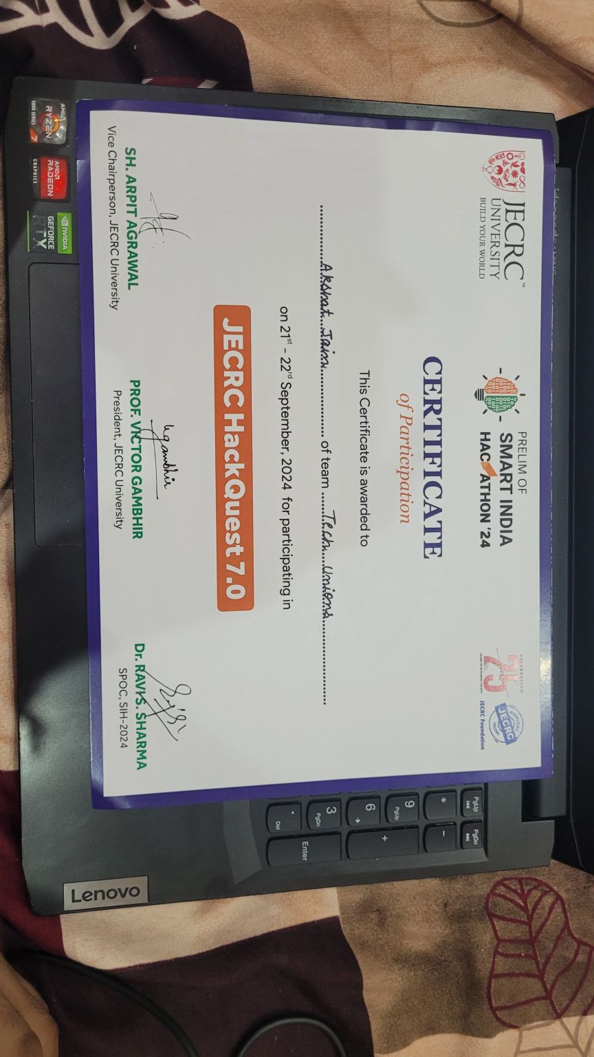 Akshat Jain on LinkedIn: #sih2024 #hackathon #innovation #teamwork # ... Akshat Jain on LinkedIn: #sih2024 #hackathon #innovation #teamwork # ...