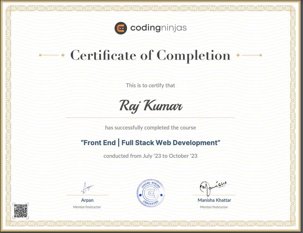 RAJ KUMAR on LinkedIn: #connections #codingninjas #frontenddevelopment ... RAJ KUMAR on LinkedIn: #connections #codingninjas #frontenddevelopment ...