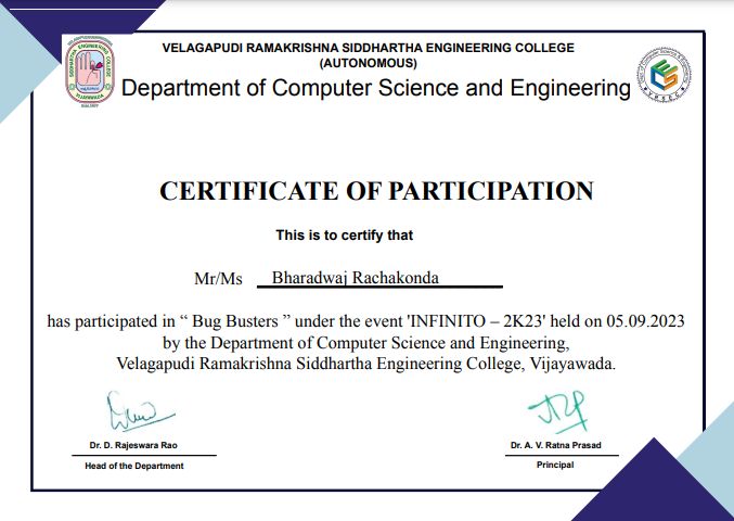 Bharadwaj Rachakonda on LinkedIn: #infinito #logoquest #bugbusters # ... Bharadwaj Rachakonda on LinkedIn: #infinito #logoquest #bugbusters # ...