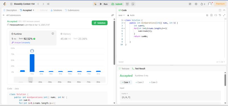 #leetcodechallenge #100daysofcode #day50 | Hari prasath Mani #leetcodechallenge #100daysofcode #day50 | Hari prasath Mani