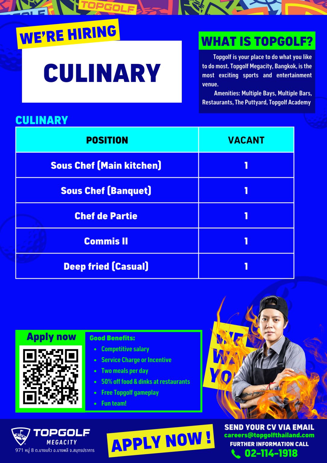 Perapon Mutong on LinkedIn: We're Hiring! Join Topgolf's Culinary Team ... Perapon Mutong on LinkedIn: We're Hiring! Join Topgolf's Culinary Team ...