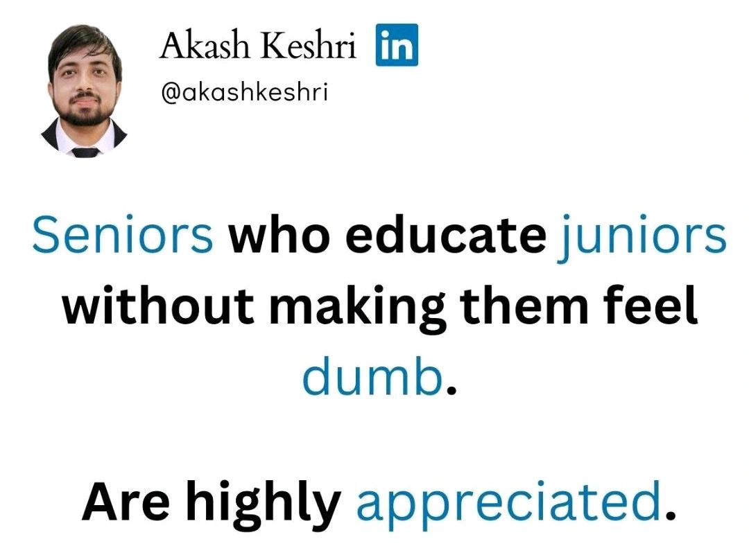 Akash Keshri on LinkedIn: #softwareengineering #seniors #educate # ... Akash Keshri on LinkedIn: #softwareengineering #seniors #educate # ...