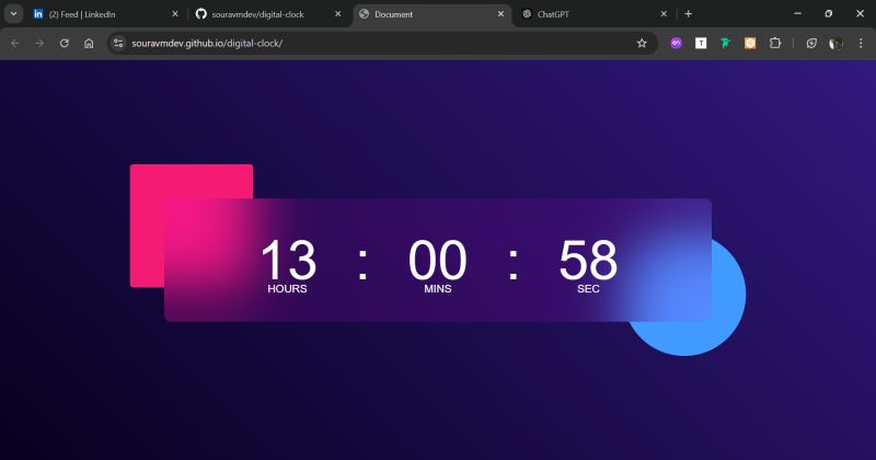 Sourav M on LinkedIn: #digitalclock #webdevelopment #javascript # ... Sourav M on LinkedIn: #digitalclock #webdevelopment #javascript # ...