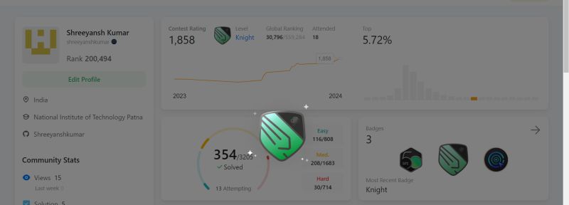SHREEYANSH KUMAR on LinkedIn: #leetcode #coding #achievement # ... SHREEYANSH KUMAR on LinkedIn: #leetcode #coding #achievement # ...
