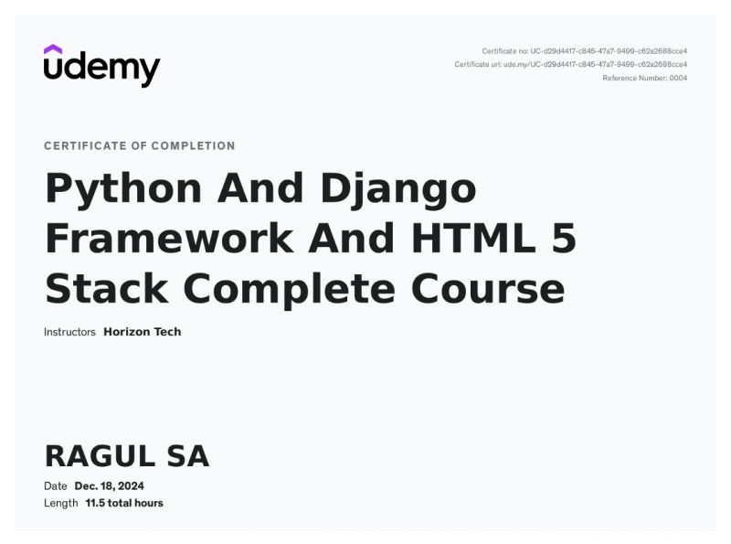 Ragul Saminathan on LinkedIn: #python #django #html5 # ... Ragul Saminathan on LinkedIn: #python #django #html5 # ...