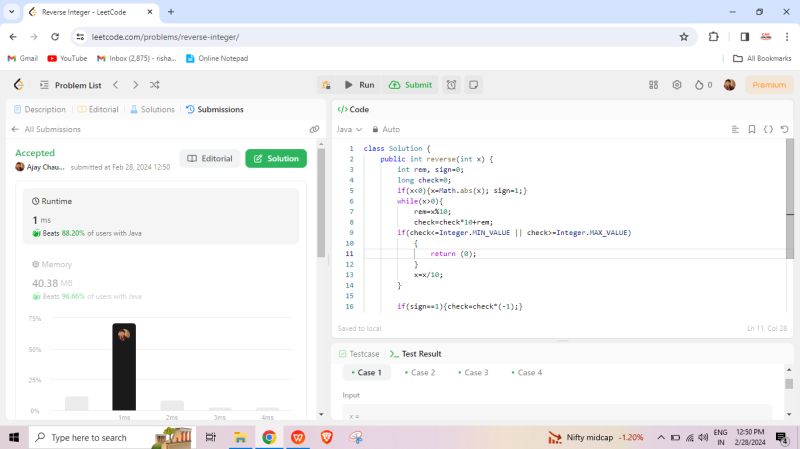 #100daysofcode #dsa #leetcode #java #leetcodestreak | Ajay Chauhan #100daysofcode #dsa #leetcode #java #leetcodestreak | Ajay Chauhan