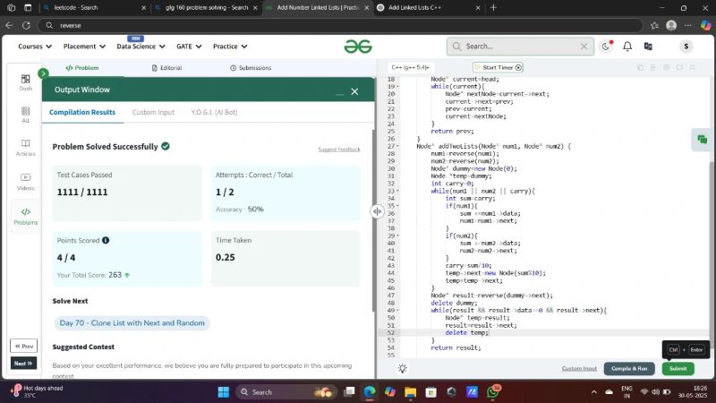 #gfg160 #geekstreak2025 #dsa #cpp #codingchallenge #consistency ... #gfg160 #geekstreak2025 #dsa #cpp #codingchallenge #consistency ...