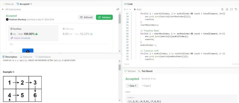 Shubham Bhardwaj on LinkedIn: #dsa #spiralmatrix #coding #90daysofcode ... Shubham Bhardwaj on LinkedIn: #dsa #spiralmatrix #coding #90daysofcode ...