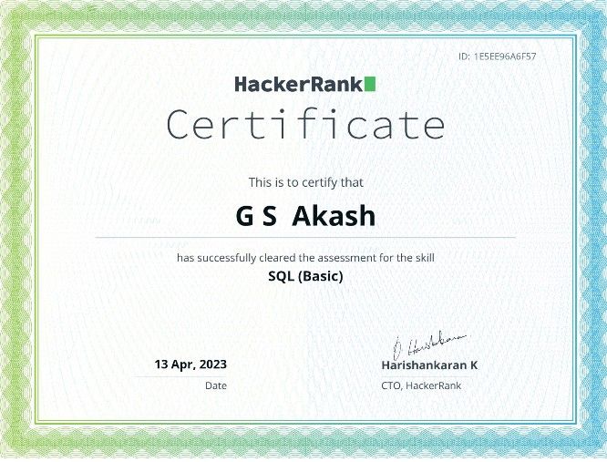 G S Akash on LinkedIn: #hackerrank #sql #databases #sqlqueries # ... G S Akash on LinkedIn: #hackerrank #sql #databases #sqlqueries # ...