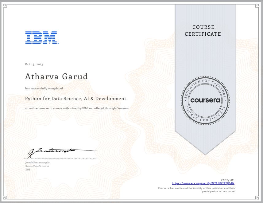 Atharva Garud on LinkedIn: #python #datascience #ai #ibm #coursera # ... Atharva Garud on LinkedIn: #python #datascience #ai #ibm #coursera # ...