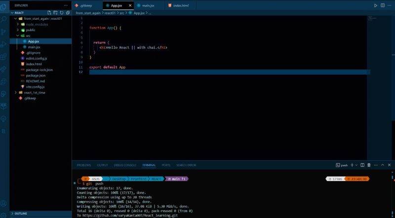 Suryakant Sahu on LinkedIn: today I created my react project with vite ... Suryakant Sahu on LinkedIn: today I created my react project with vite ...