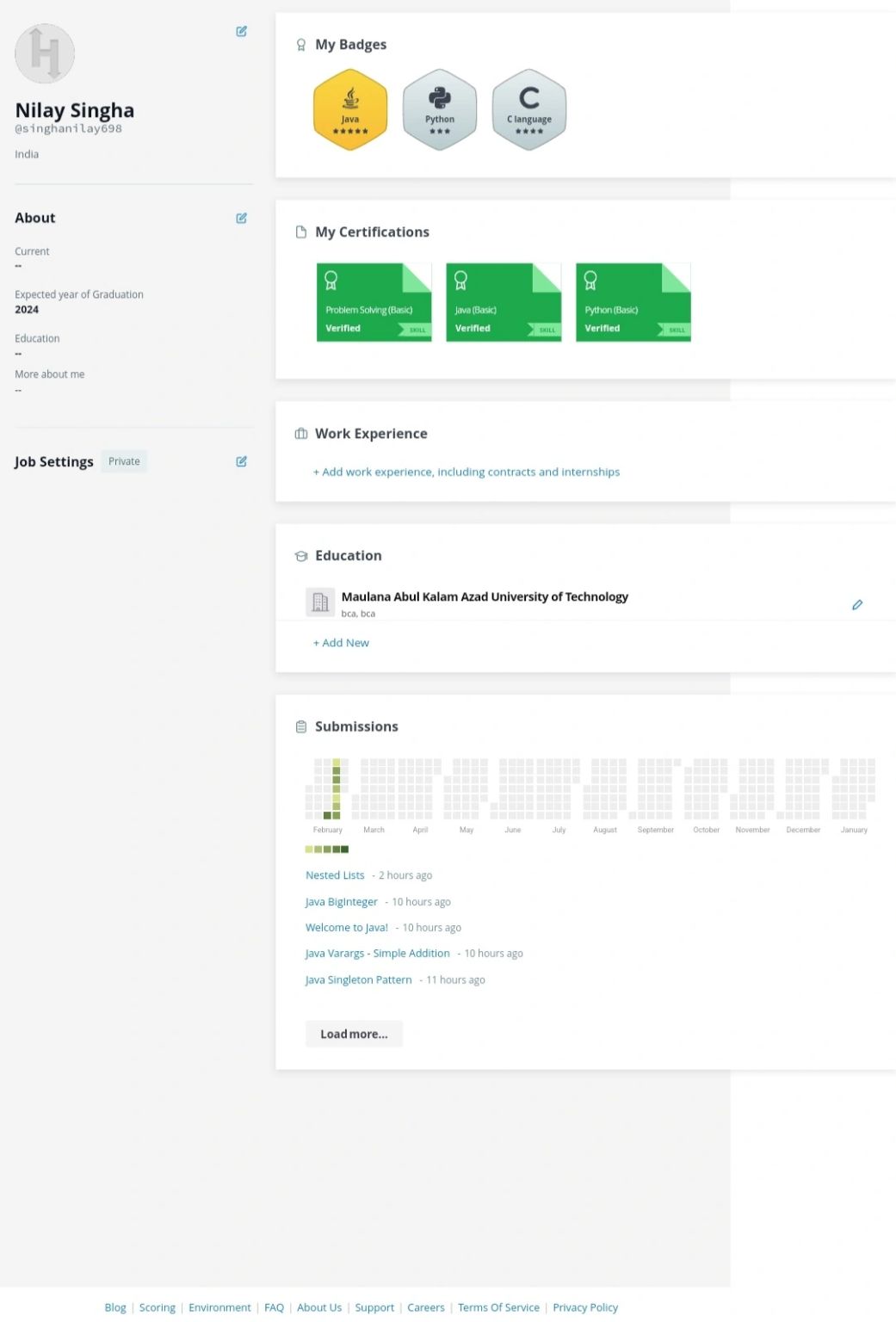 Nilay Singha on LinkedIn: #java #programming #hackerrank #5starbadge Nilay Singha on LinkedIn: #java #programming #hackerrank #5starbadge