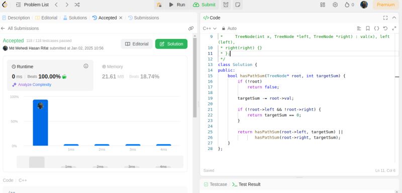 Md Mehedi Hasan on LinkedIn: 🌟 LeetCode Problem #112: Path Sum 🌟 Today ... Md Mehedi Hasan on LinkedIn: 🌟 LeetCode Problem #112: Path Sum 🌟 Today ...