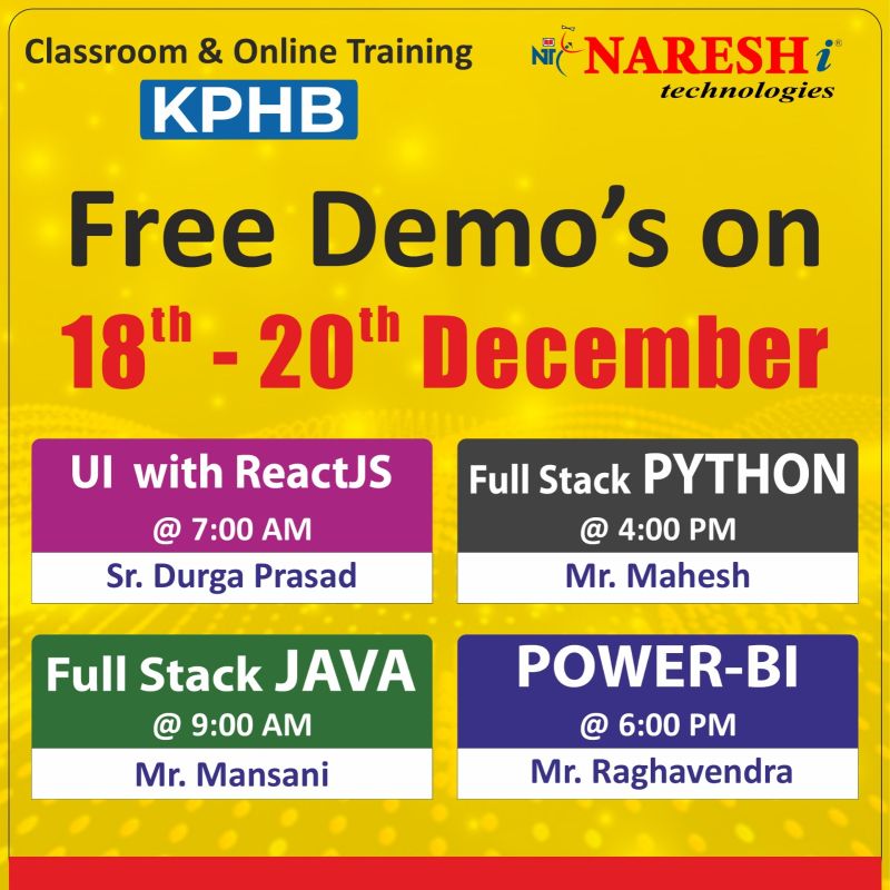 Naresh i Technologies on LinkedIn: #python #datascience #powerbi # ... Naresh i Technologies on LinkedIn: #python #datascience #powerbi # ...