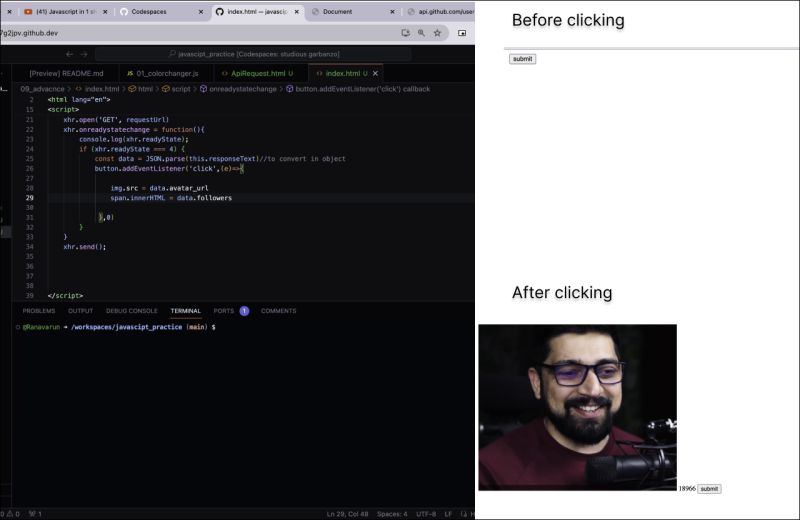 #javascript #xmlhttprequest #webdevelopment #codingtips #chaiaurcode ... #javascript #xmlhttprequest #webdevelopment #codingtips #chaiaurcode ...