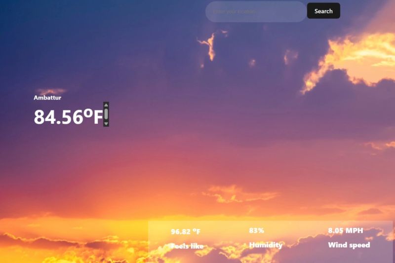 Jai Aakash on LinkedIn: #reactjs #webdevelopment #weatherapp #dynamicui ... Jai Aakash on LinkedIn: #reactjs #webdevelopment #weatherapp #dynamicui ...