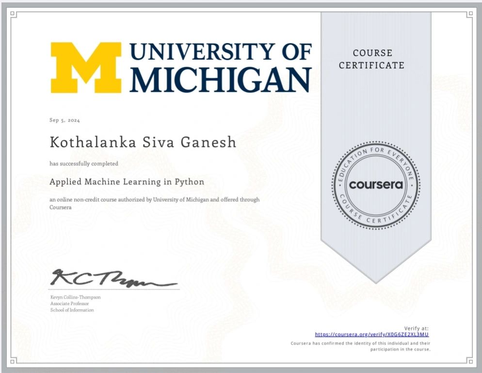 Kothalanka Siva Ganesh on LinkedIn: #machinelearning #python #ai # ... Kothalanka Siva Ganesh on LinkedIn: #machinelearning #python #ai # ...