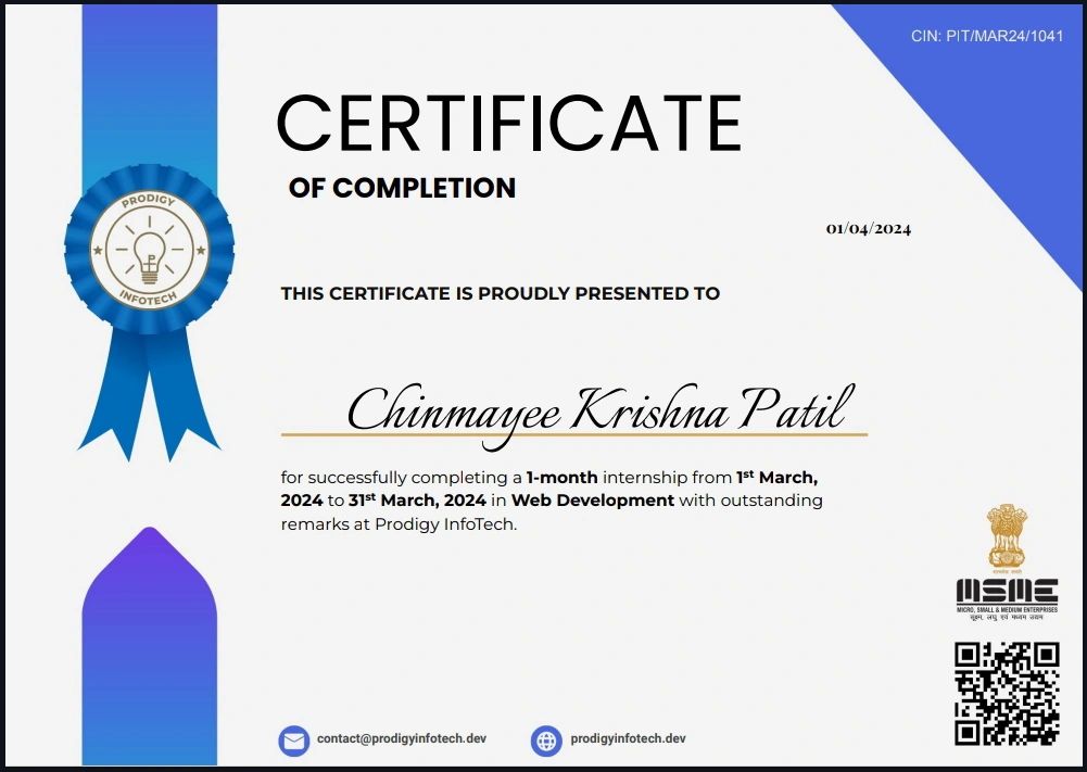 Chinmayee Patil on LinkedIn: #webskills #internshipexperience # ... Chinmayee Patil on LinkedIn: #webskills #internshipexperience # ...