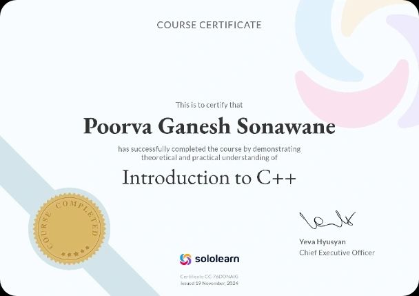 Poorva Sonawane on LinkedIn: #cplusplus #programmingskills # ... Poorva Sonawane on LinkedIn: #cplusplus #programmingskills # ...