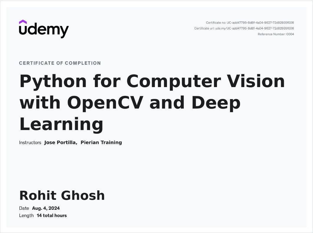 Rohit Ghosh on LinkedIn: #python #opencv #deeplearning #machinelearning ... Rohit Ghosh on LinkedIn: #python #opencv #deeplearning #machinelearning ...
