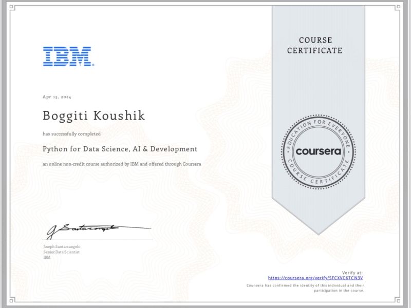 Boggiti Koushik on LinkedIn: #datascience #ai #python #ibm Boggiti Koushik on LinkedIn: #datascience #ai #python #ibm