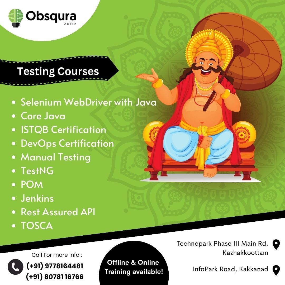 Obsqura Zone on LinkedIn: #automationtesting #seleniumtesting #java # ... Obsqura Zone on LinkedIn: #automationtesting #seleniumtesting #java # ...