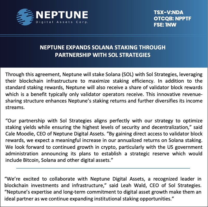 Neptune Expands Solana Staking Through Partnership With Sol… | Neptune ... Neptune Expands Solana Staking Through Partnership With Sol… | Neptune ...