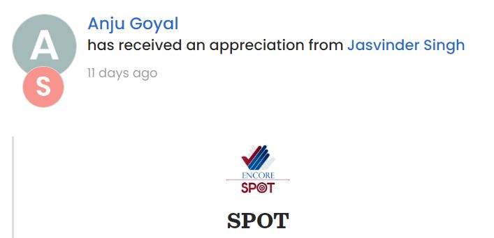 Anju Goyal ACCA on LinkedIn: #kudos #spot #kgs #recognition #kgs Anju Goyal ACCA on LinkedIn: #kudos #spot #kgs #recognition #kgs