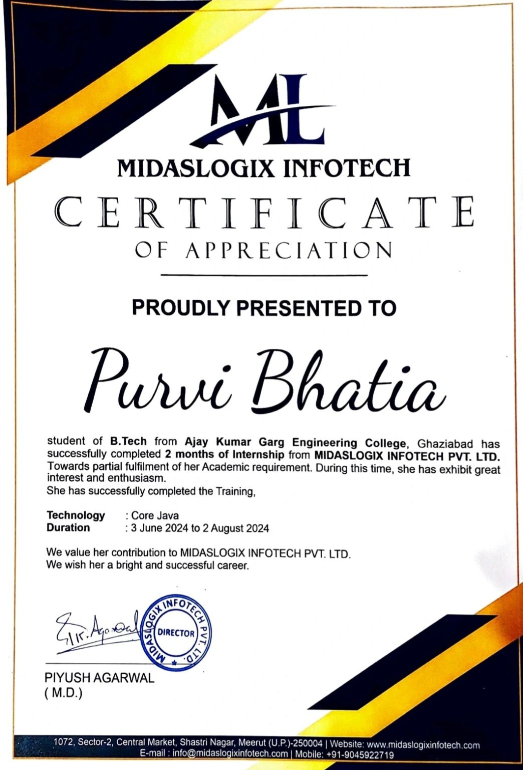 Purvi Bhatia on LinkedIn: #java #programming #certification # ... Purvi Bhatia on LinkedIn: #java #programming #certification # ...