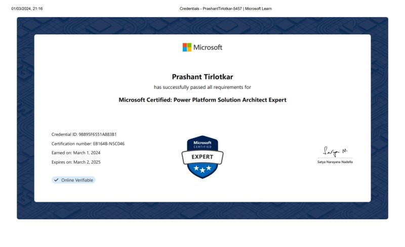 Prashant Tirlotkar on LinkedIn: #solutionarchitect Prashant Tirlotkar on LinkedIn: #solutionarchitect