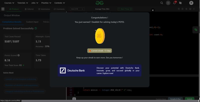 HEMRAJ KUMAR V S on LinkedIn: #potd #geekstreak2024 #deutschebank #potd ... HEMRAJ KUMAR V S on LinkedIn: #potd #geekstreak2024 #deutschebank #potd ...