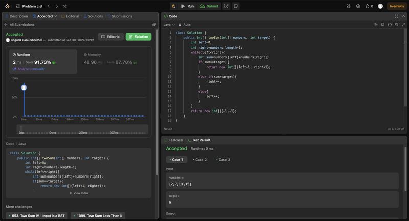 Shruthik Goud B B on LinkedIn: #100daysofcode #codingjourney #twosum # ... Shruthik Goud B B on LinkedIn: #100daysofcode #codingjourney #twosum # ...