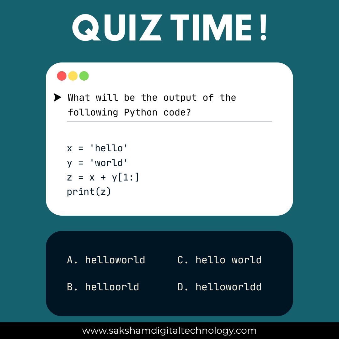 Saksham Digital Technology on LinkedIn: #python #coding #programming # ... Saksham Digital Technology on LinkedIn: #python #coding #programming # ...