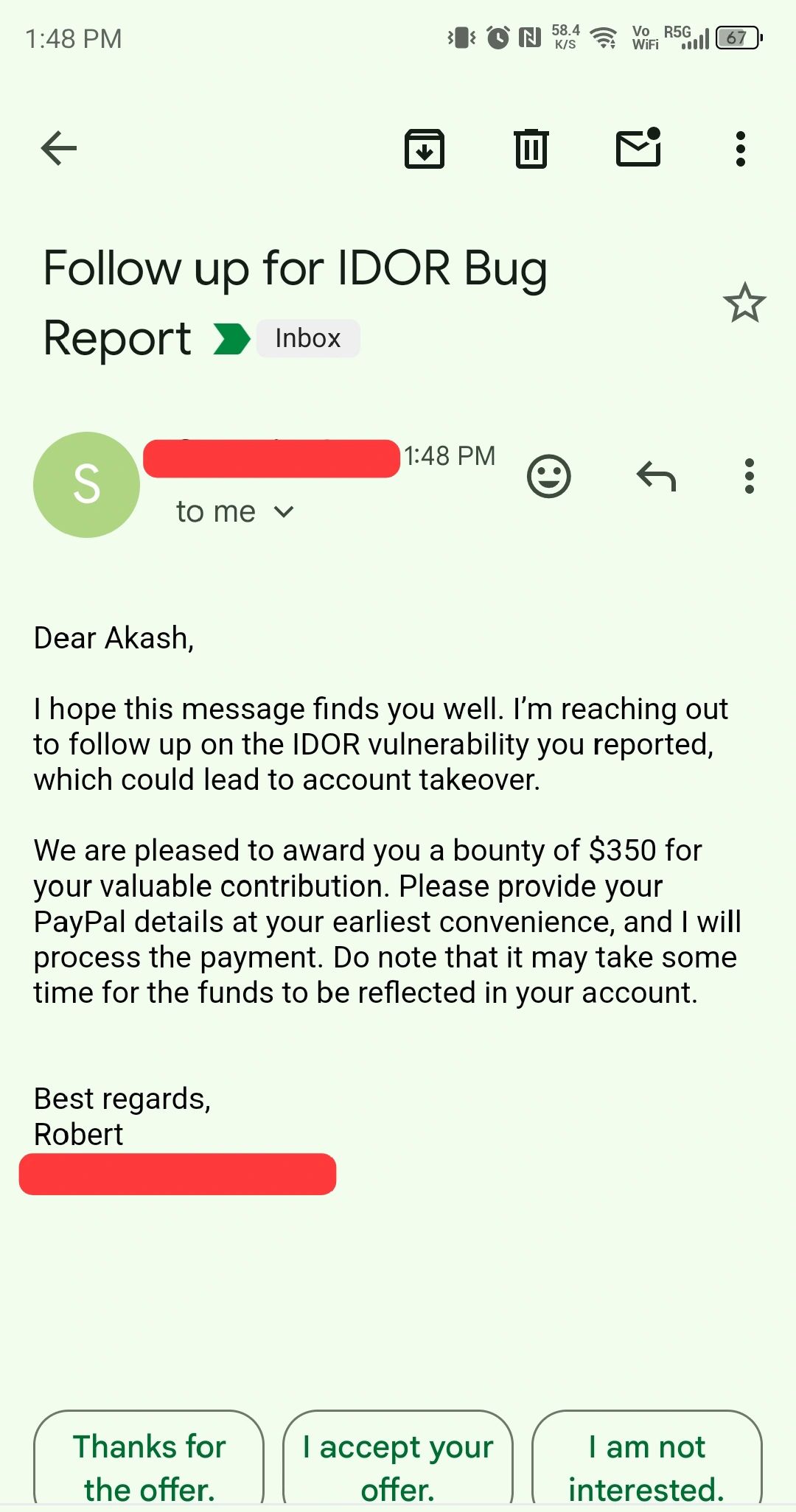 AKASH SUMAN on LinkedIn: #bugs #bounty #hunter #bughunter #bughunting # ... AKASH SUMAN on LinkedIn: #bugs #bounty #hunter #bughunter #bughunting # ...