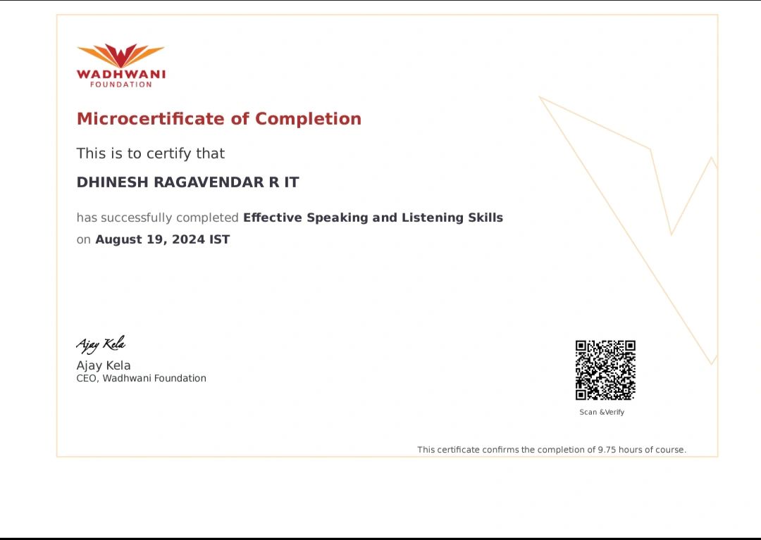 R.Dhinesh Ragavendar on LinkedIn: I am delighted to announce that I ... R.Dhinesh Ragavendar on LinkedIn: I am delighted to announce that I ...