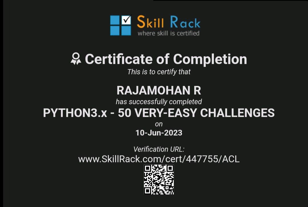 RAJAMOHAN R on LinkedIn: #python #python3 #pythonprogramming #skillrack ... RAJAMOHAN R on LinkedIn: #python #python3 #pythonprogramming #skillrack ...