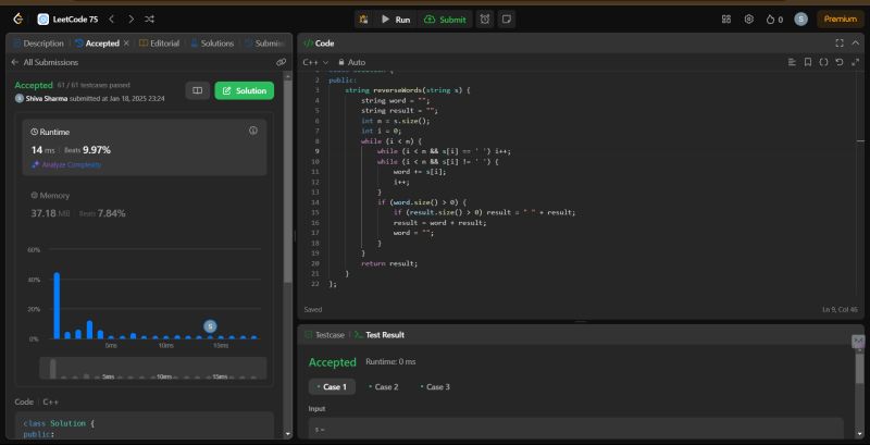 Shiva Sharma on LinkedIn: #leetcode75 #codingjourney #dsachallenge # ... Shiva Sharma on LinkedIn: #leetcode75 #codingjourney #dsachallenge # ...