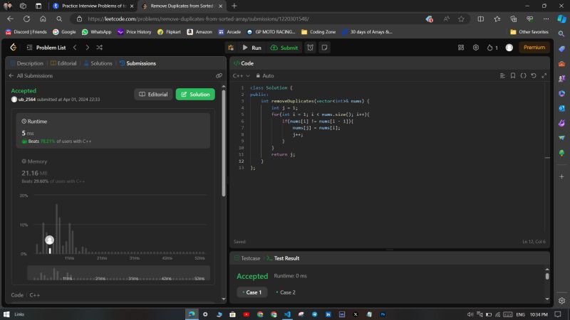 Ujjwal Bhadani on LinkedIn: #day11 #100daysofcode #leetcode #codingninja Ujjwal Bhadani on LinkedIn: #day11 #100daysofcode #leetcode #codingninja