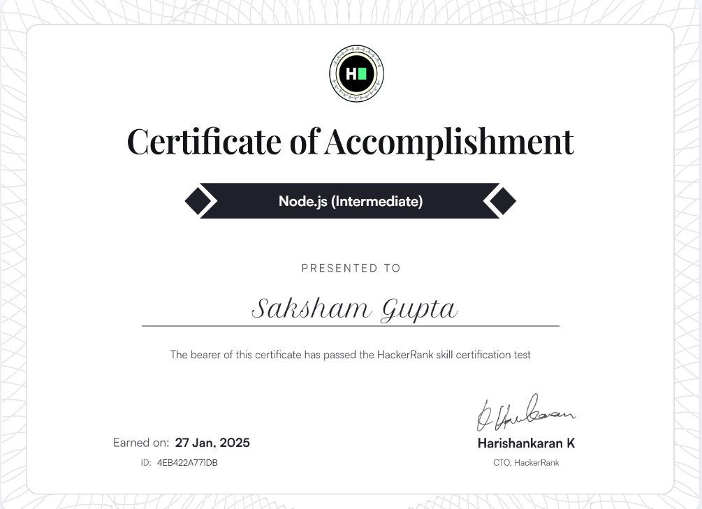 #node #hackerrankcertified #nodejs #backenddevelopment #fullstack ... #node #hackerrankcertified #nodejs #backenddevelopment #fullstack ...