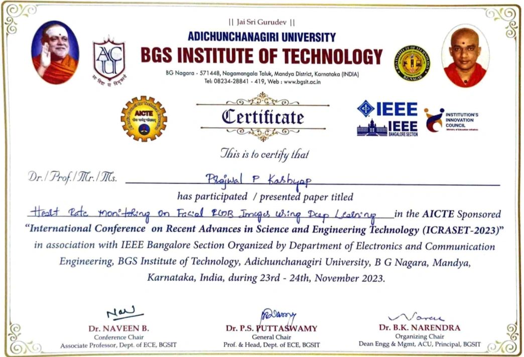 Prajwal P Kashyap on LinkedIn: #icraset #ieee #bgsit # ... Prajwal P Kashyap on LinkedIn: #icraset #ieee #bgsit # ...